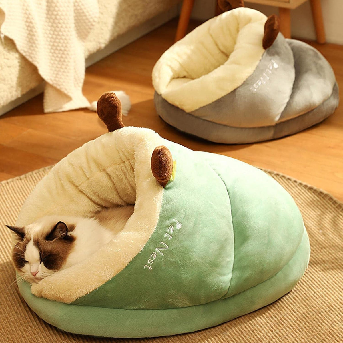 DogCatFri™ ComfyCave: Premium Soft Support Warm Comfy Cave Bed For Pet ...